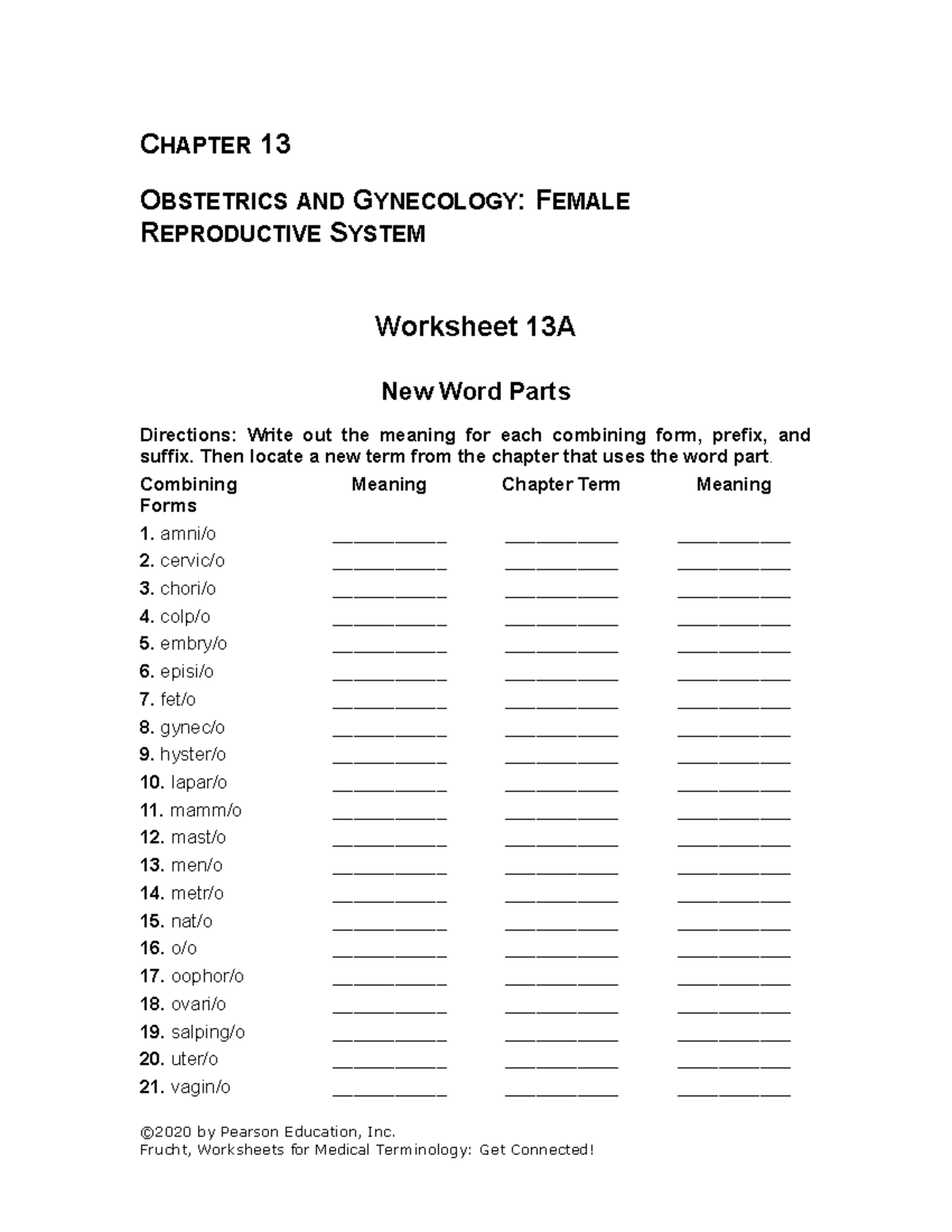 Chapter 13 - N NNNNN - CHAPTER 13 OBSTETRICS AND GYNECOLOGY: FEMALE ...