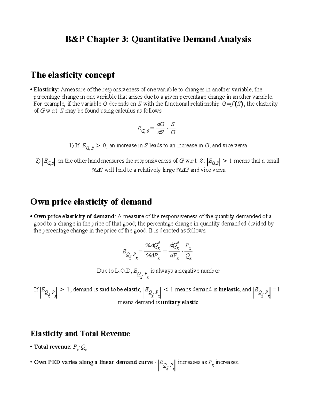 Chap3 - Chapter 3 notes - • • • • • • • • B&P Chapter 3: Quantitative ...