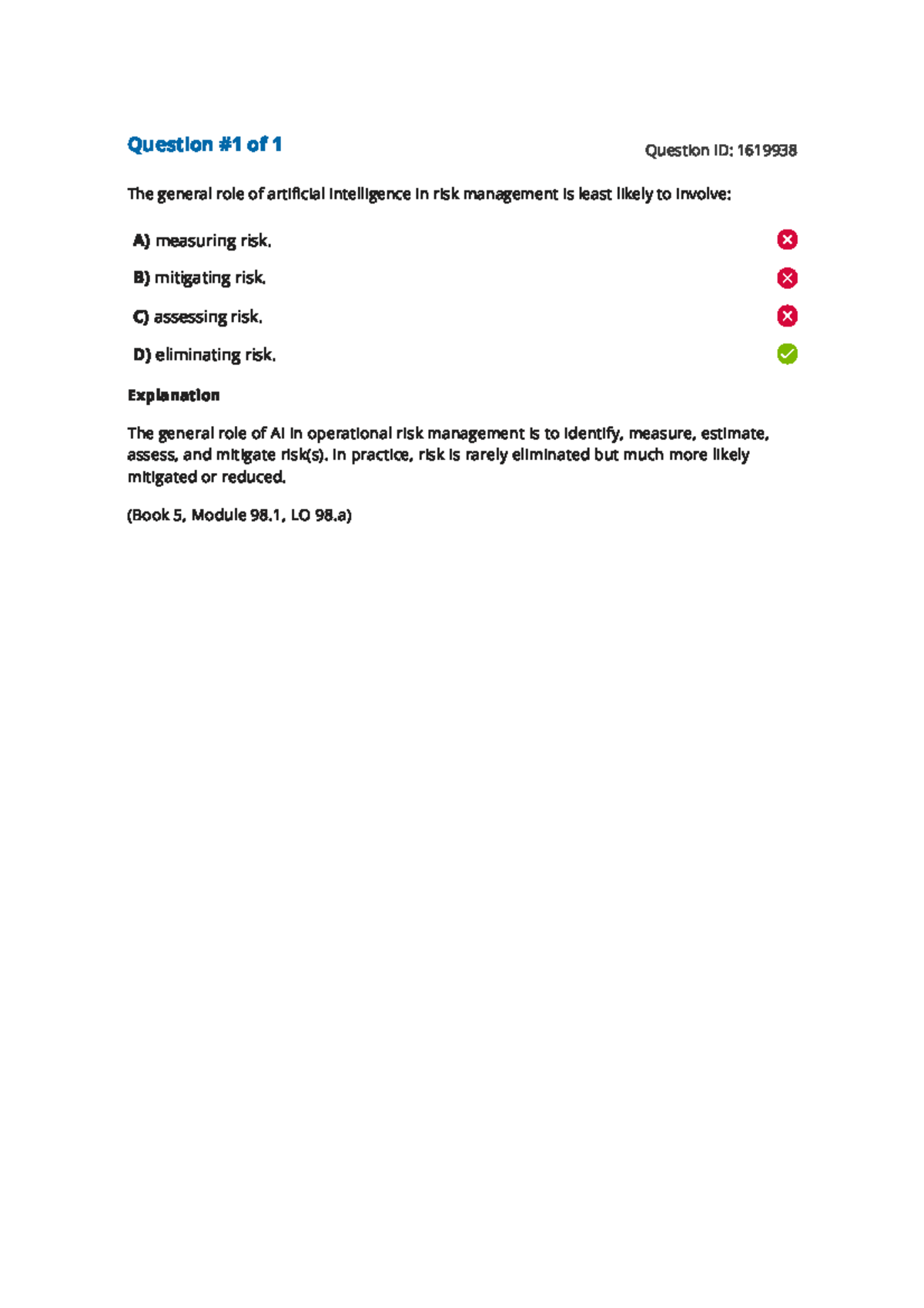 Reading 98 Artificial Intelligence Risk Management Framework - Answers ...
