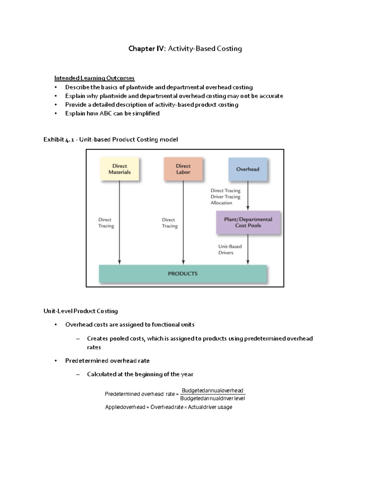 Activity-Based Costing - Studocu