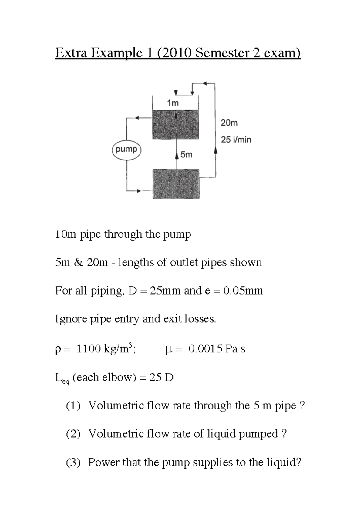 Exam 2013, questions and answers - Fluid Mechanics - Extra Example 1 ...