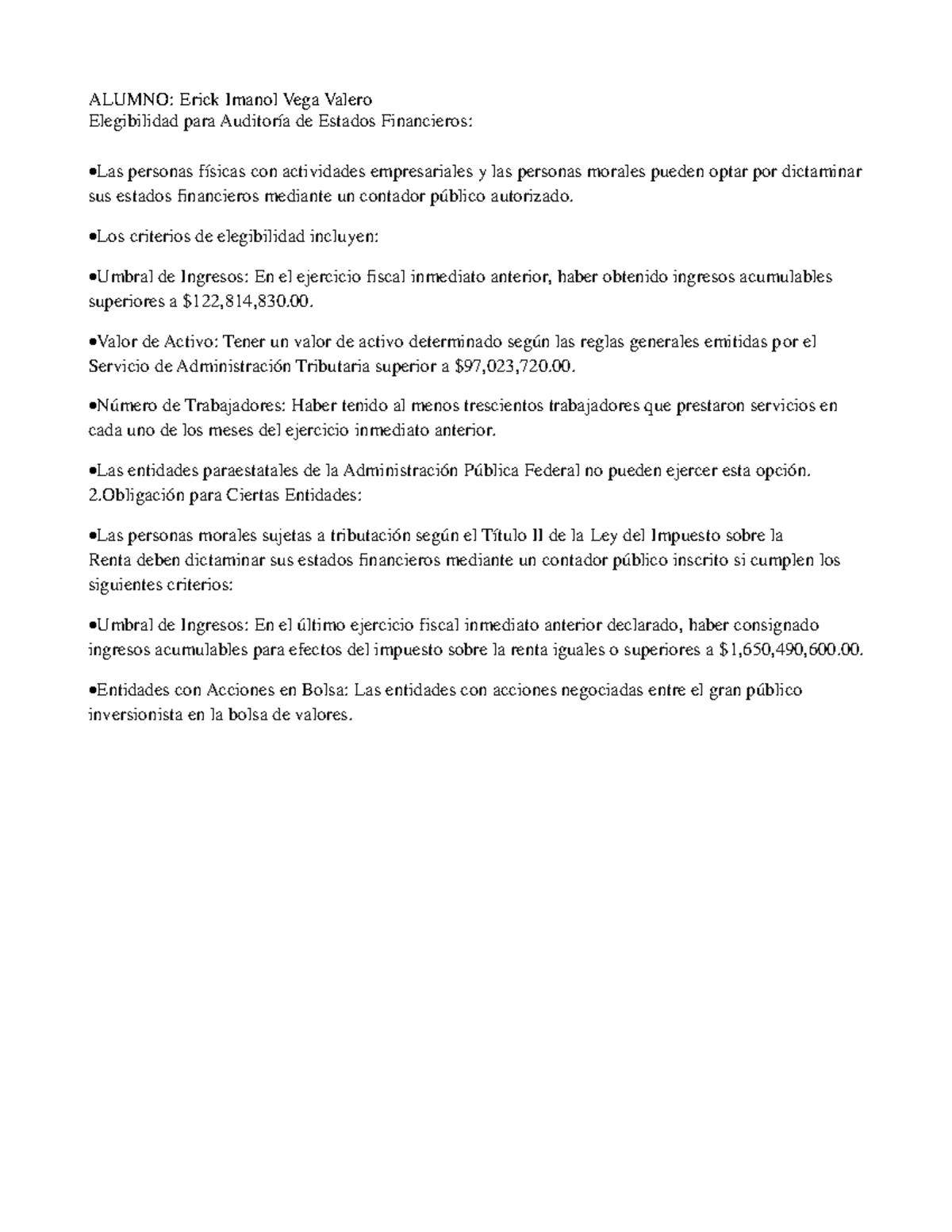 ART32 - ALUMNO: Erick Imanol Vega Valero Elegibilidad para Auditoría de ...