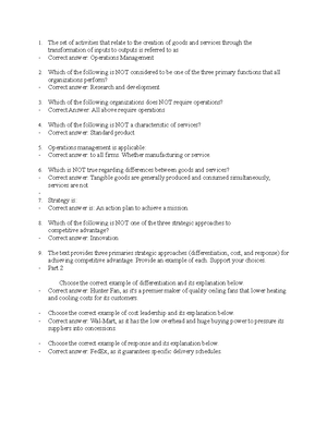 3104 Syllabus Fall 2023 - OPIM 3104 - OPERATIONS MANAGEMENT Fall 2023 ...