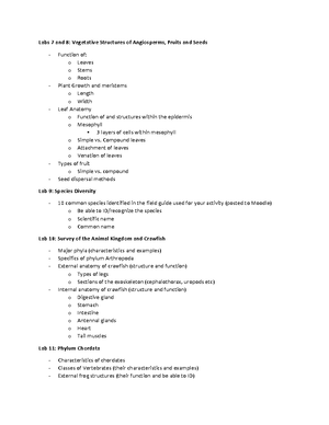 Midterm Outline - Lab 1: Biological Diversity and Systematics - What is ...