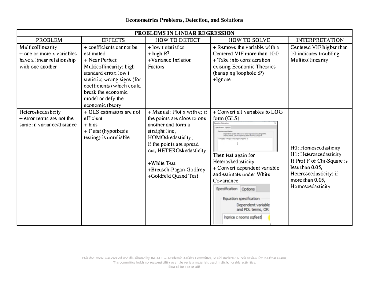 Econometrics- Finals- Reviewer Eviews-and-Tests 1 - This document was ...