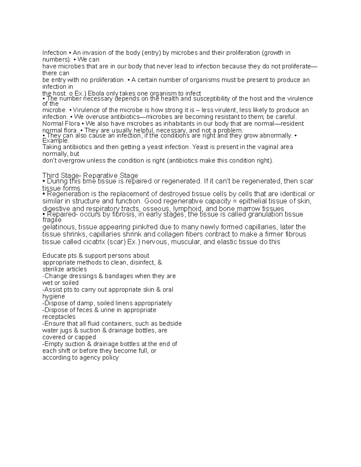 Untitled document - read - Infection • An invasion of the body (entry ...