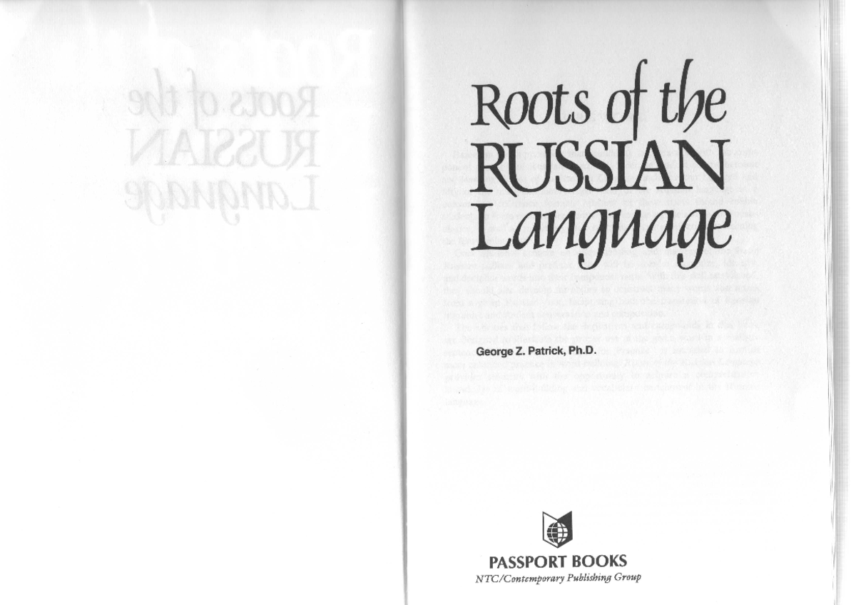 08.Roots of the Russian Language - RUSN 3310 - Studocu