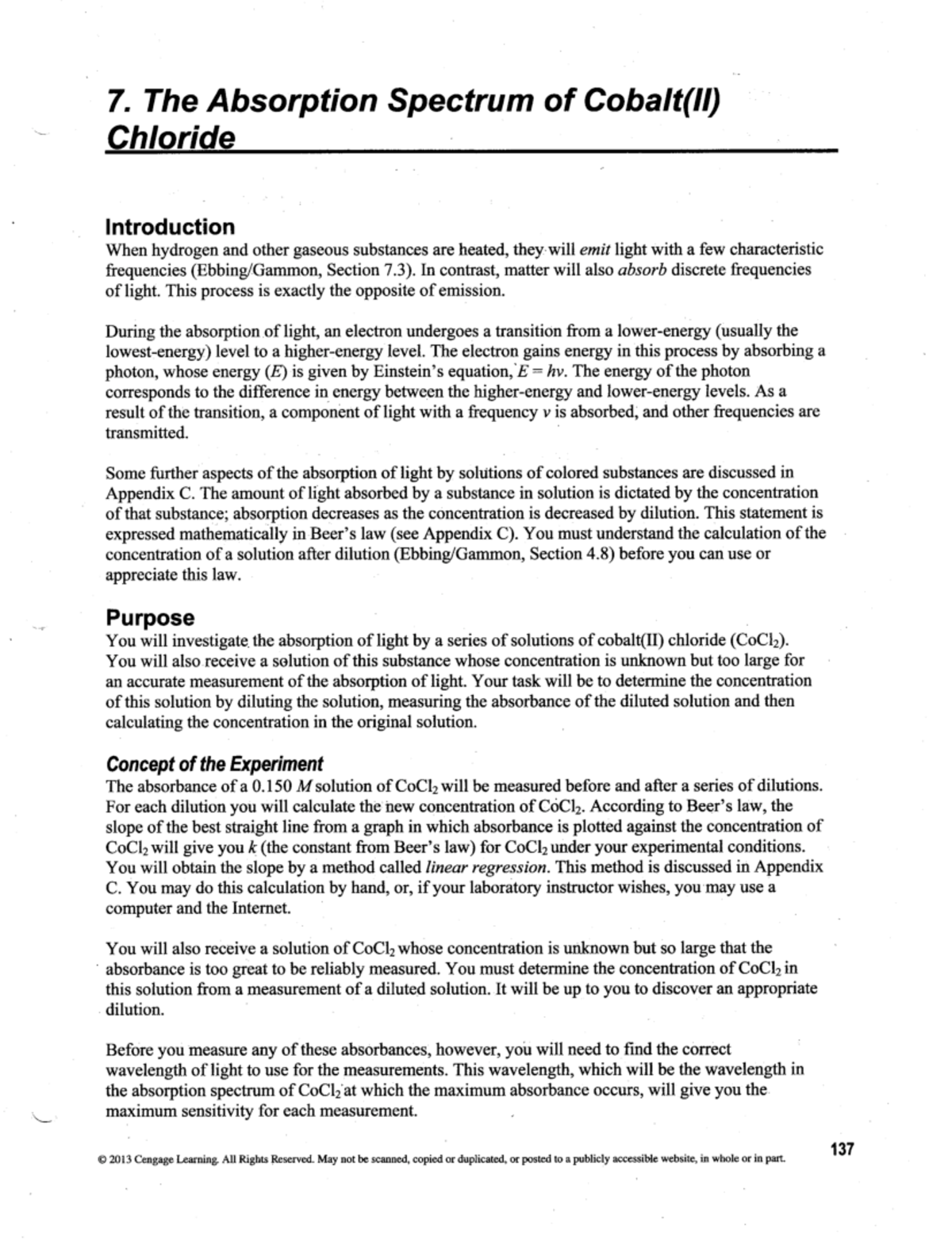 LAB The Absorption Spectrum of Cobalt(ll) Chloride - 7. The Absorption ...