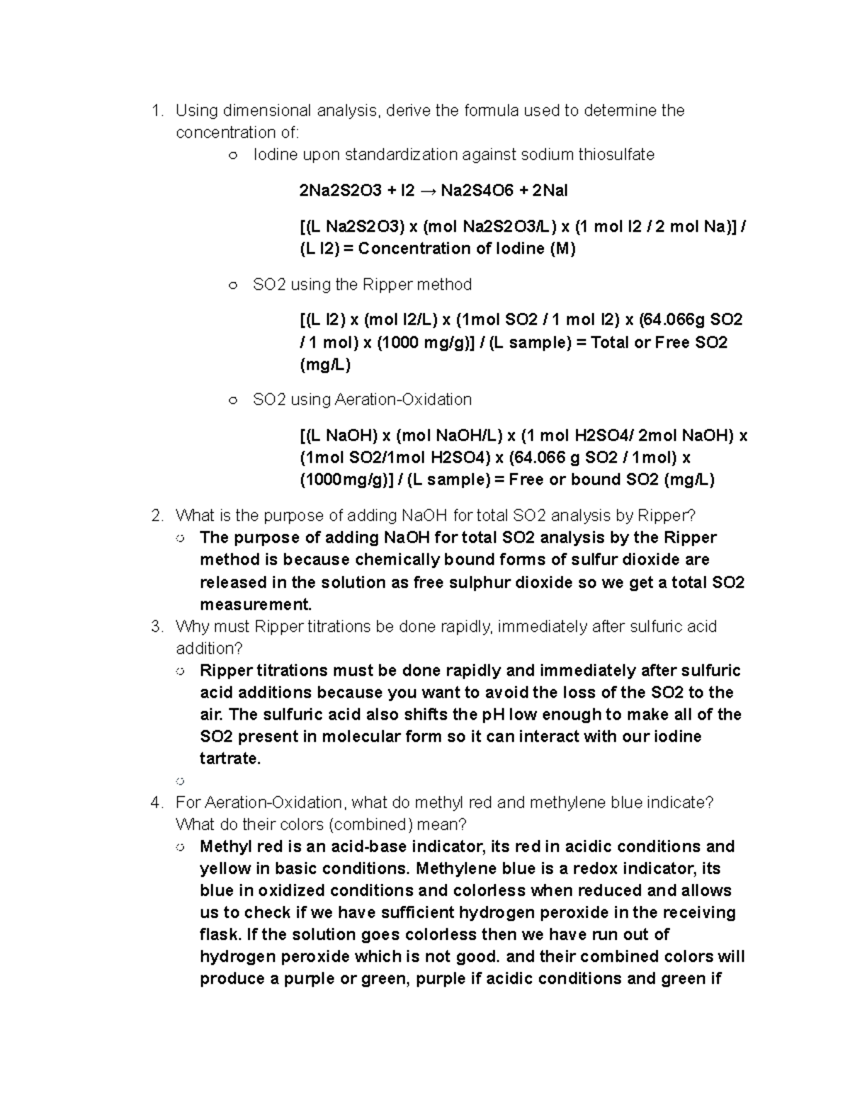 VEN 123L Pre Lab #3 Questions - Using dimensional analysis, derive the formula used to determine ...