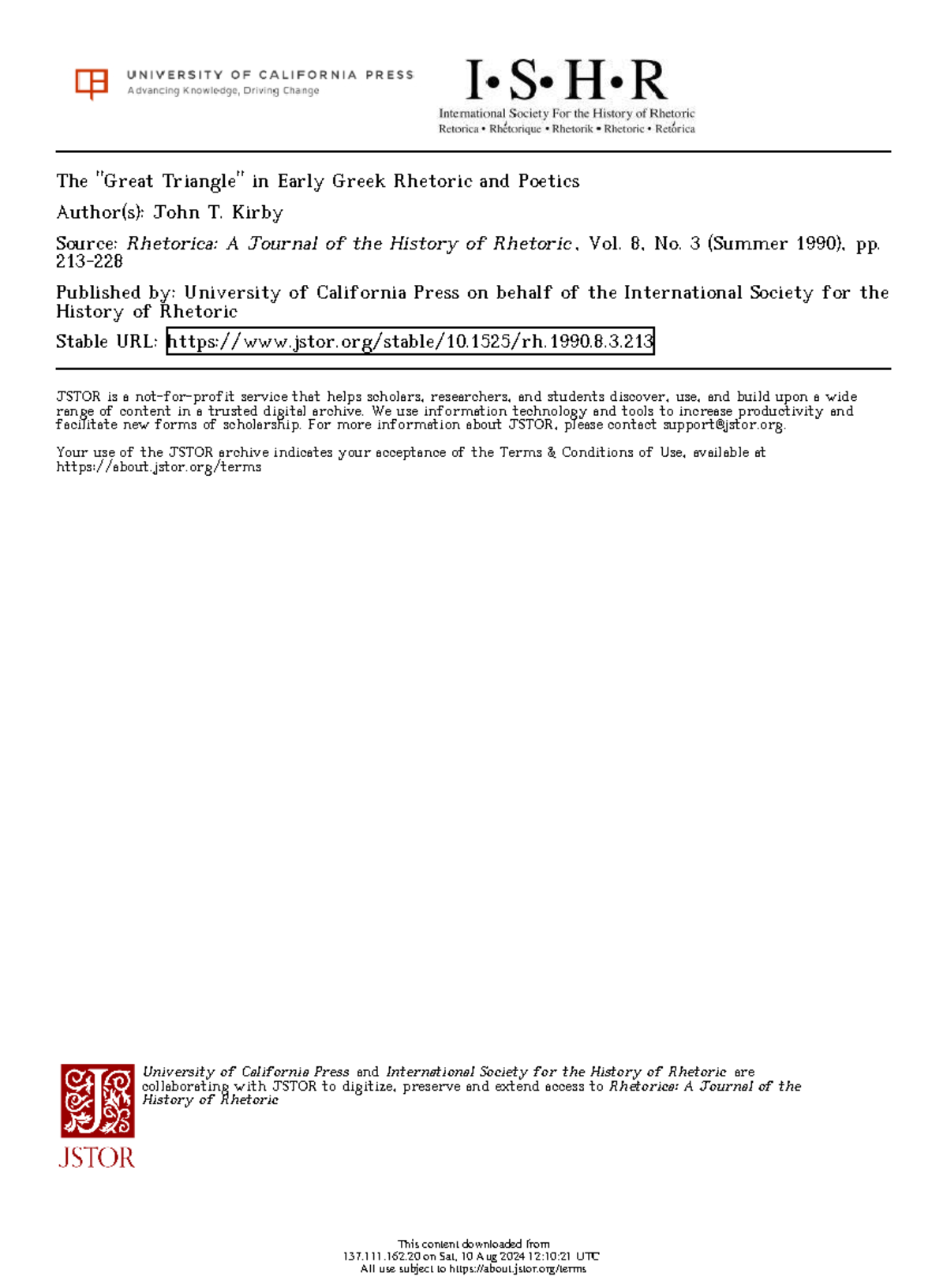 Kirby-Great Triangle Early-1990 - The "Great Triangle" in Early Greek ...