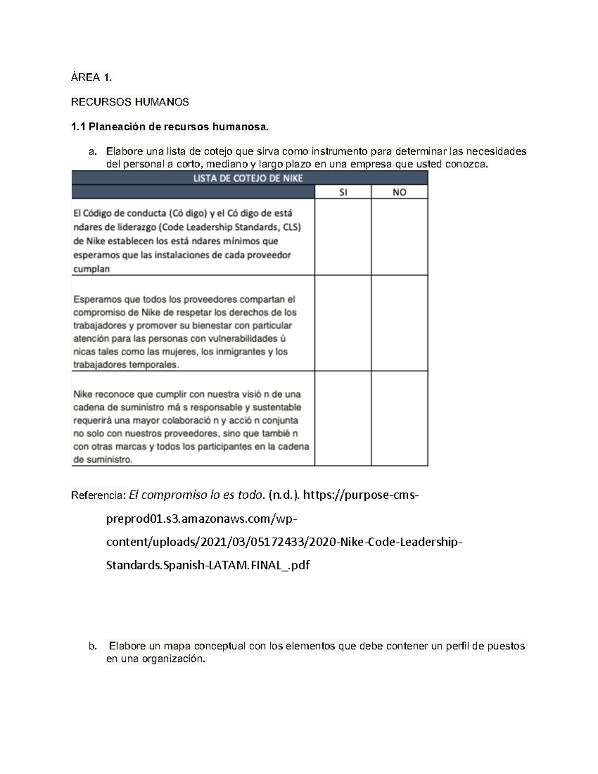 ÁREA 1 - area 1 recursos humanos - ÁREA 1. RECURSOS HUMANOS 1 Planeación de recursos humanosa. a ...