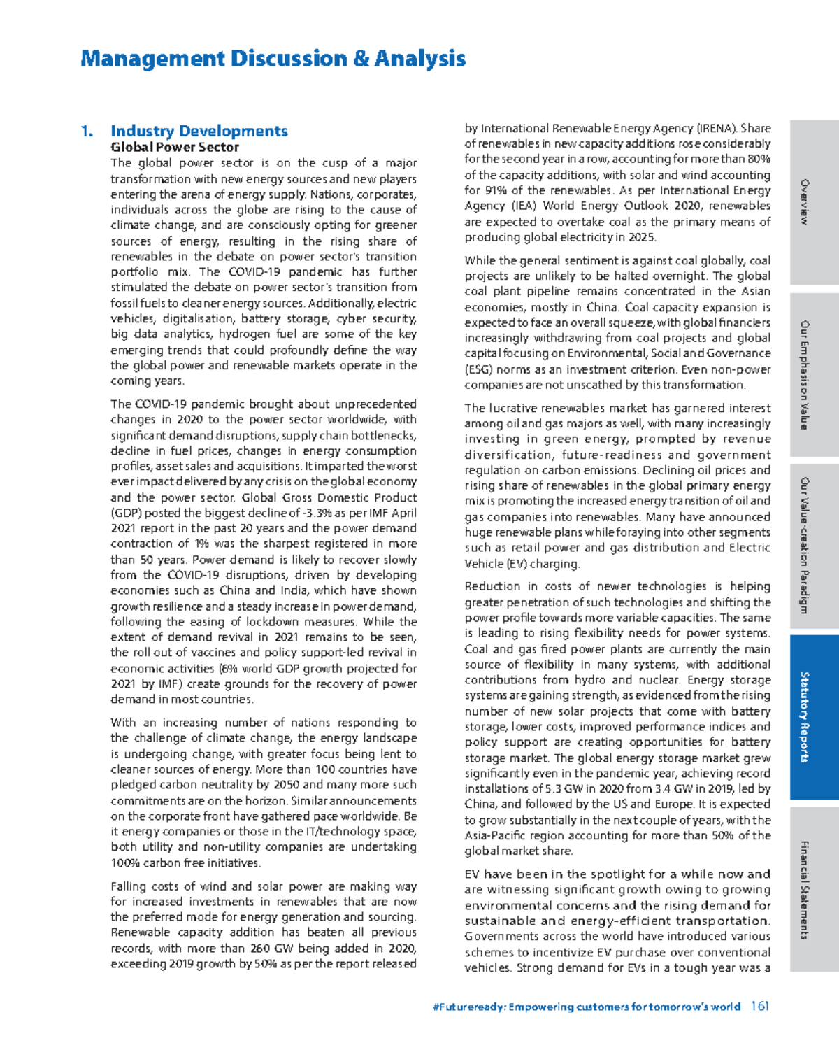 Management Discussion and Analysis - 1. Industry Developments Global ...