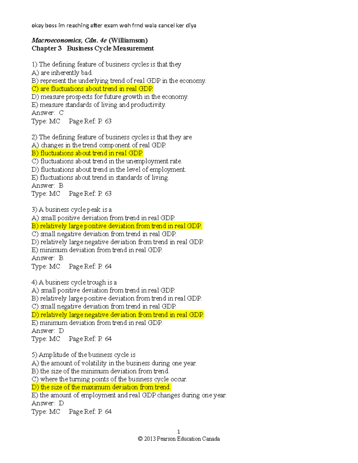 Sample/practice exam, questions and answers - okay boss im reaching ...