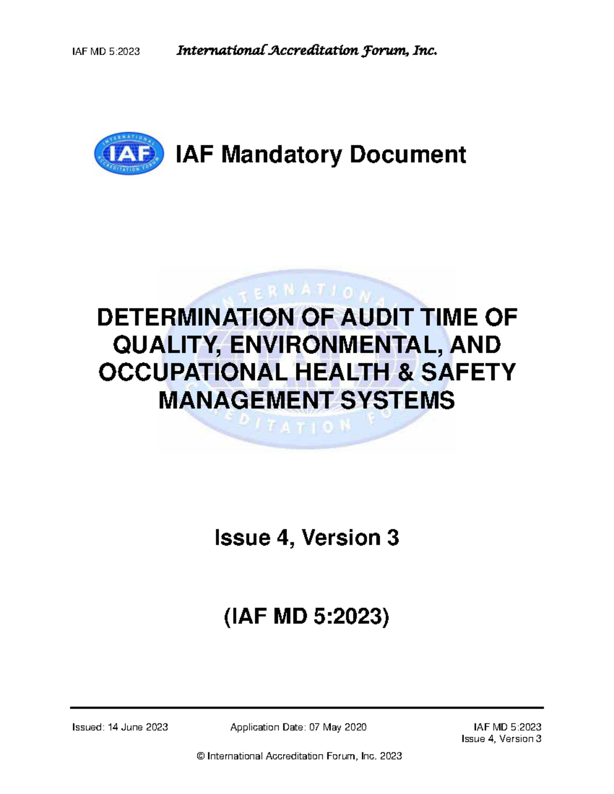 Iaf md 5 issue 4 version 3 2023 - Issued: 14 June 2023 Application Date ...