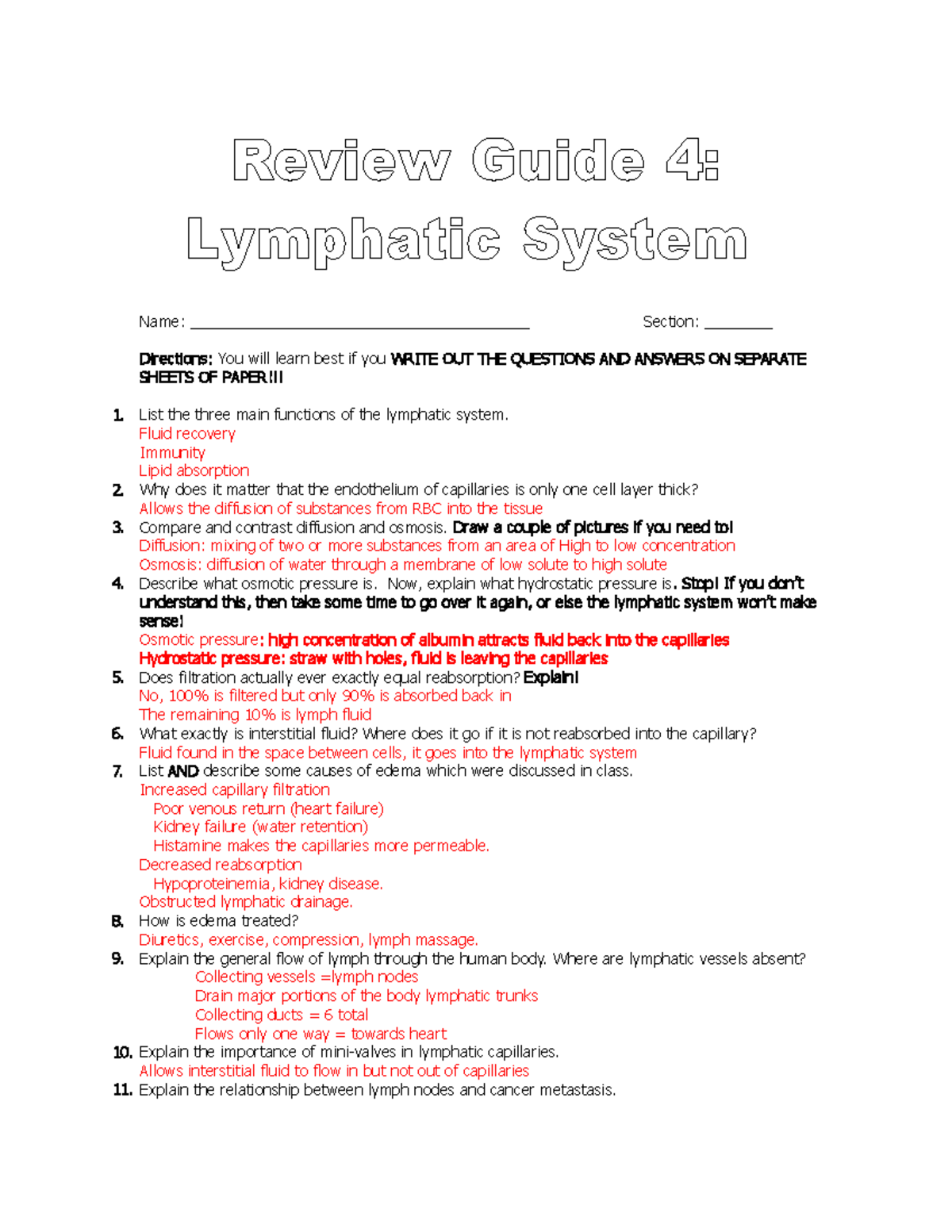4 Lymphatic System Review Guidemw 2021 - Name ...