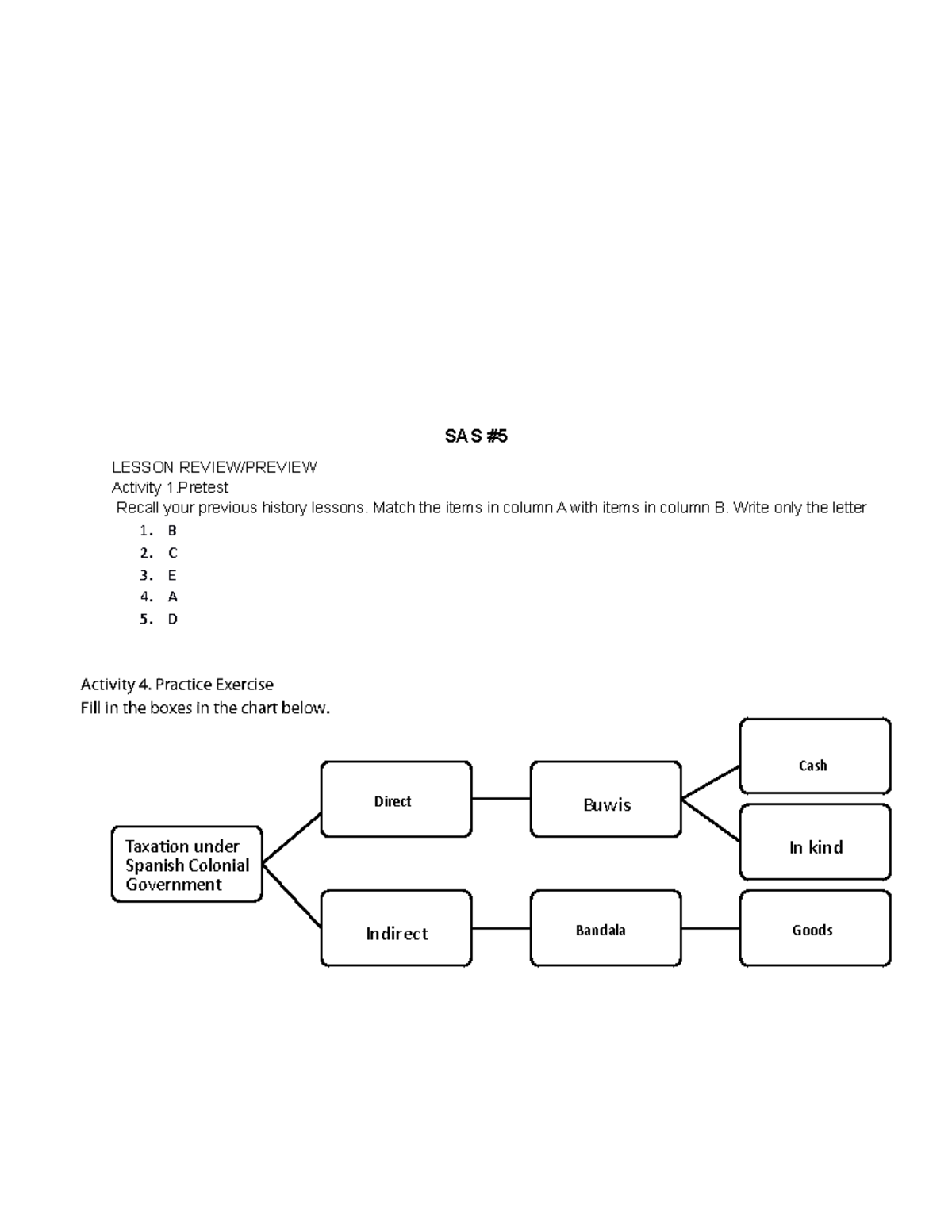 Gen 004 Sas#5 - Gen 004 - SAS LESSON REVIEW/PREVIEW Activity 1 Recall ...