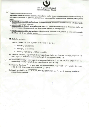 Matematica Basica - MA420 - UPC - Studocu