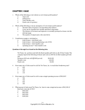 Ch 6 Hpracticequiz with solution - CHAPTER 6 QUIZ Budgeting is the ...