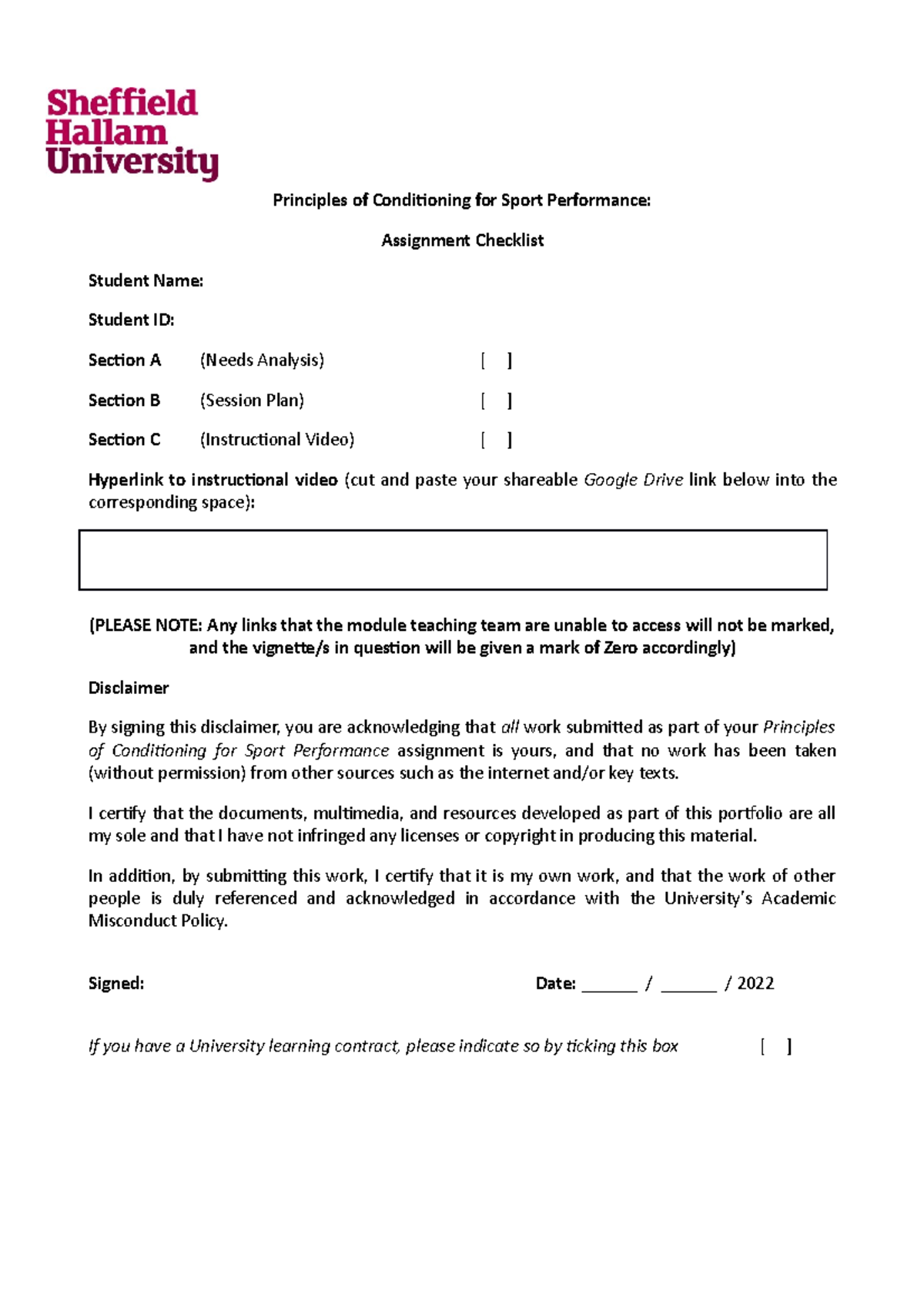 Surname Initial PCSP Assessment Template PCSP 21 22 - Principles of ...