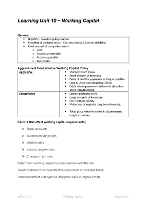 Learning Unit 13 ~ Financial Analysis - Learning Unit 13 ~ Financial ...
