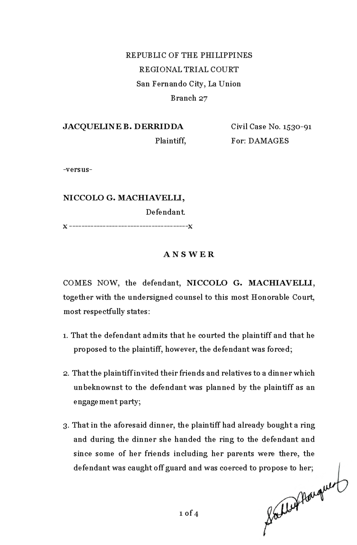 Final Answer - ADCF LAW FIRM - 1 of 4 REPUBLIC OF THE PHILIPPINES ...
