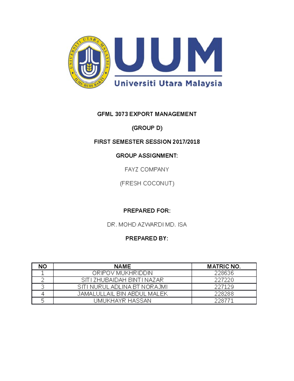 Docx - 2023-01-11T195348 - GFML 3073 EXPORT MANAGEMENT (GROUP D) FIRST ...