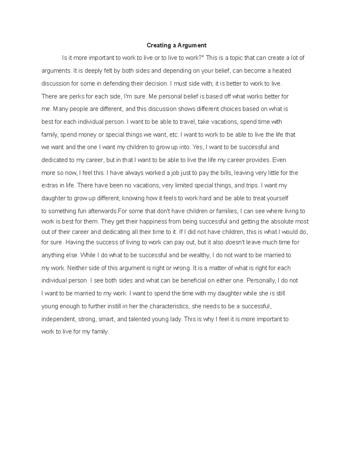 Creating a Argument-2 - English Composition II (ENG/210) - Edit ...