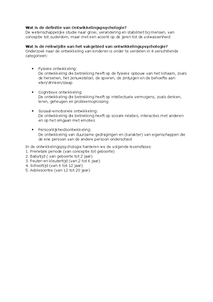 Paper Ontwikkelingspsychopathologie - Voorblad paper Dit formulier moet ...