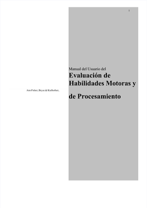 VMI protocolo completo - Diagnostico Ocupacional Infanto Juvenil - Studocu