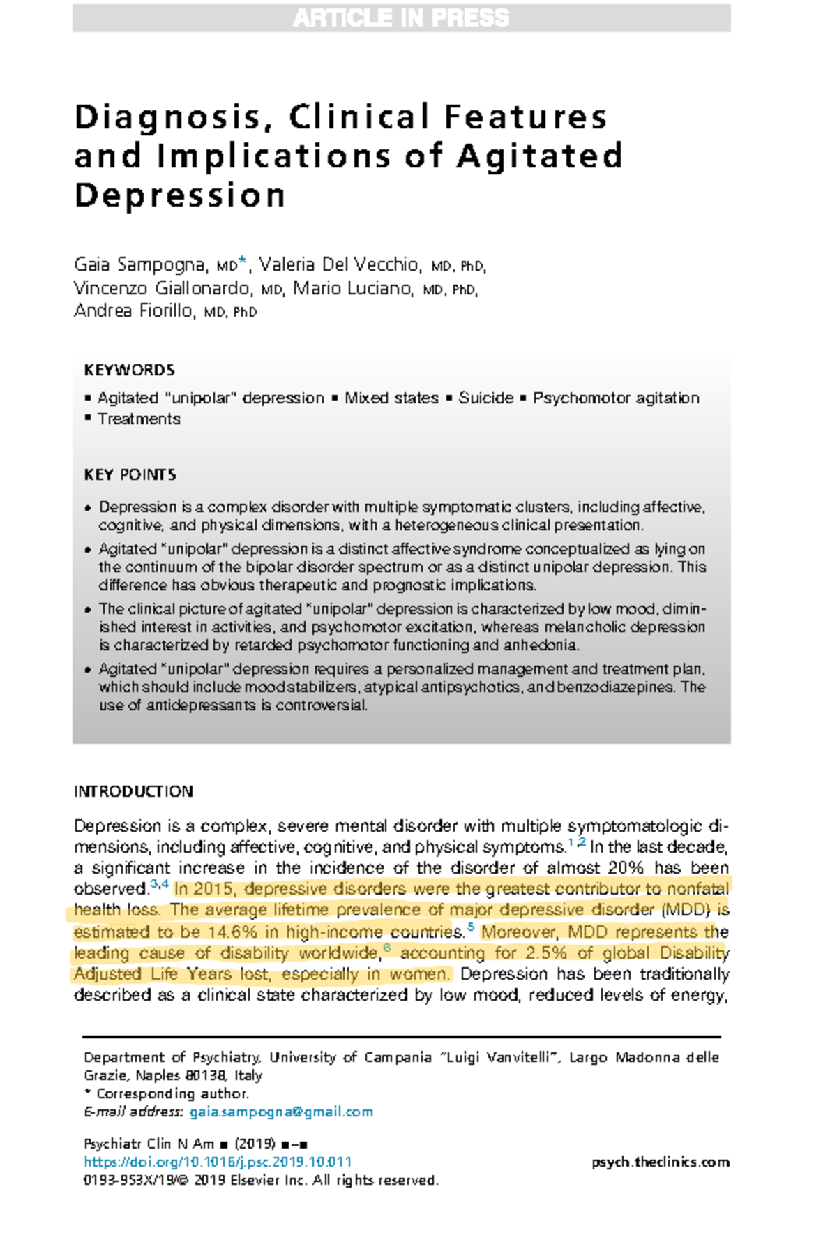 Agitated depression - Diagnosis, Clinical Features and Implications of ...