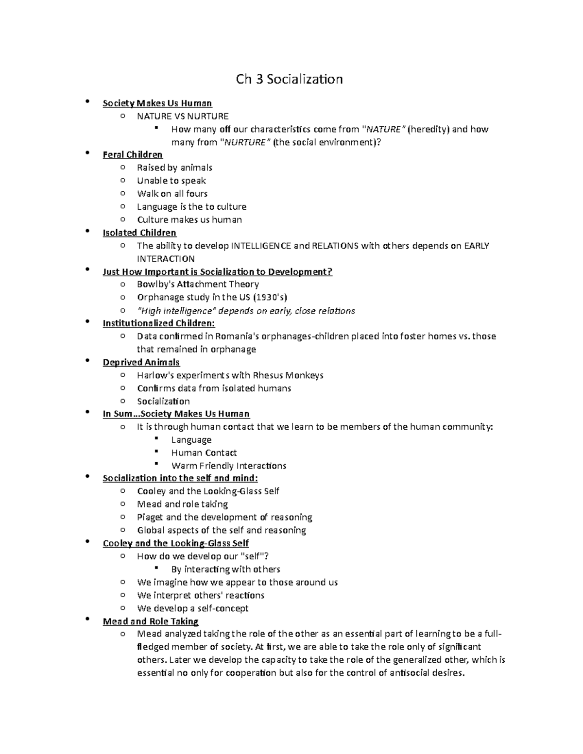 Ch 3 Socialization - Helps understand how you can understand people ...
