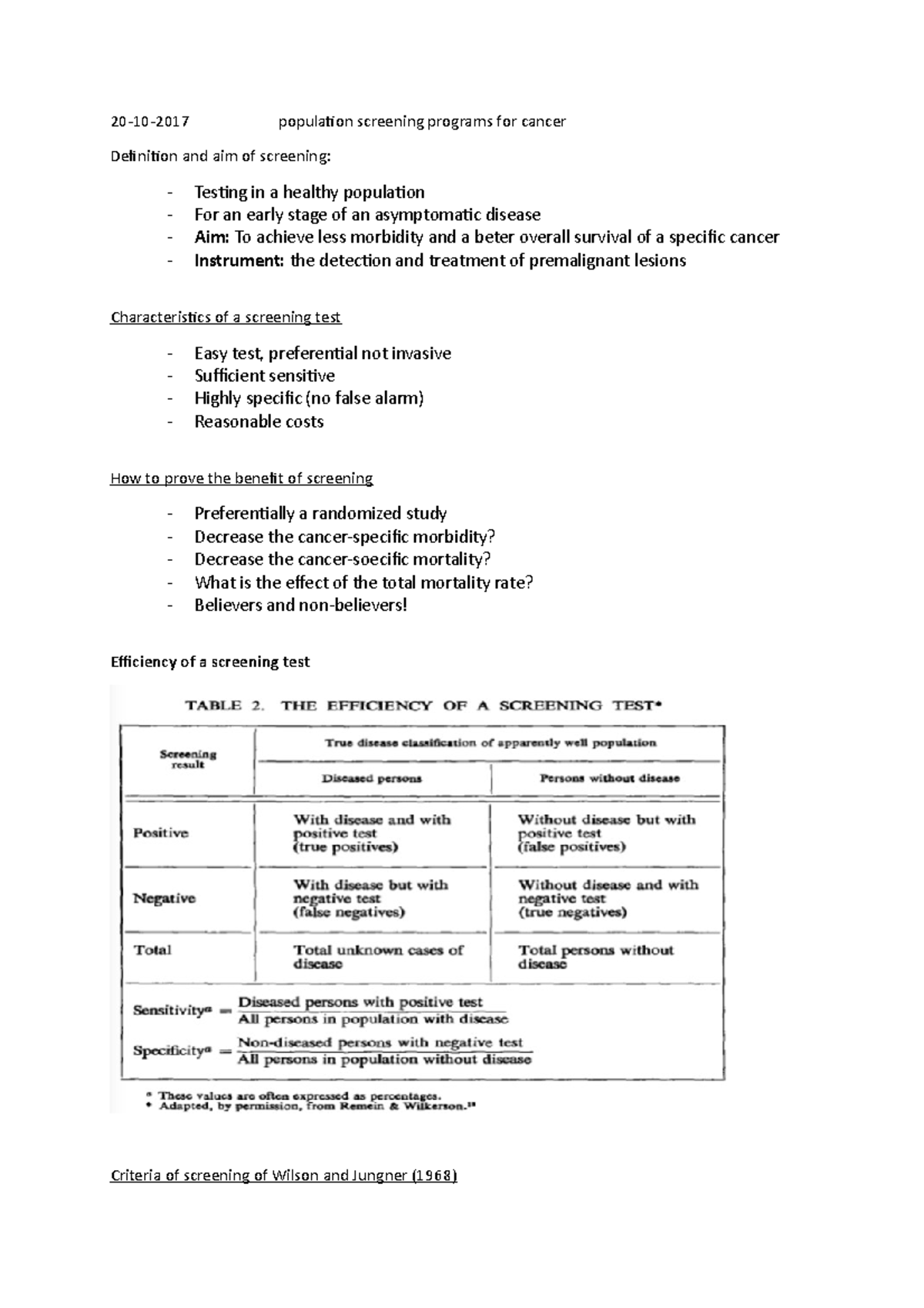 20-10-2017 Population screening programs for cancer - 20-10-2017 ...