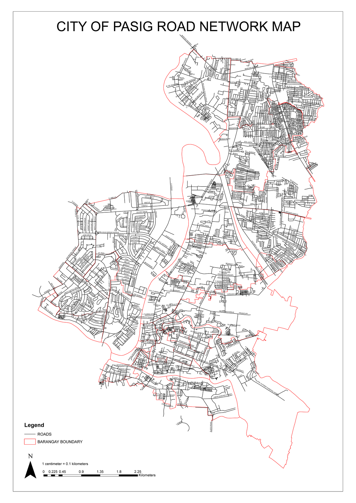 Road Network Map - TRAMO ORTIGAS AVENUE C. RAYMUNDO IMELDA AVENUE WEST ...
