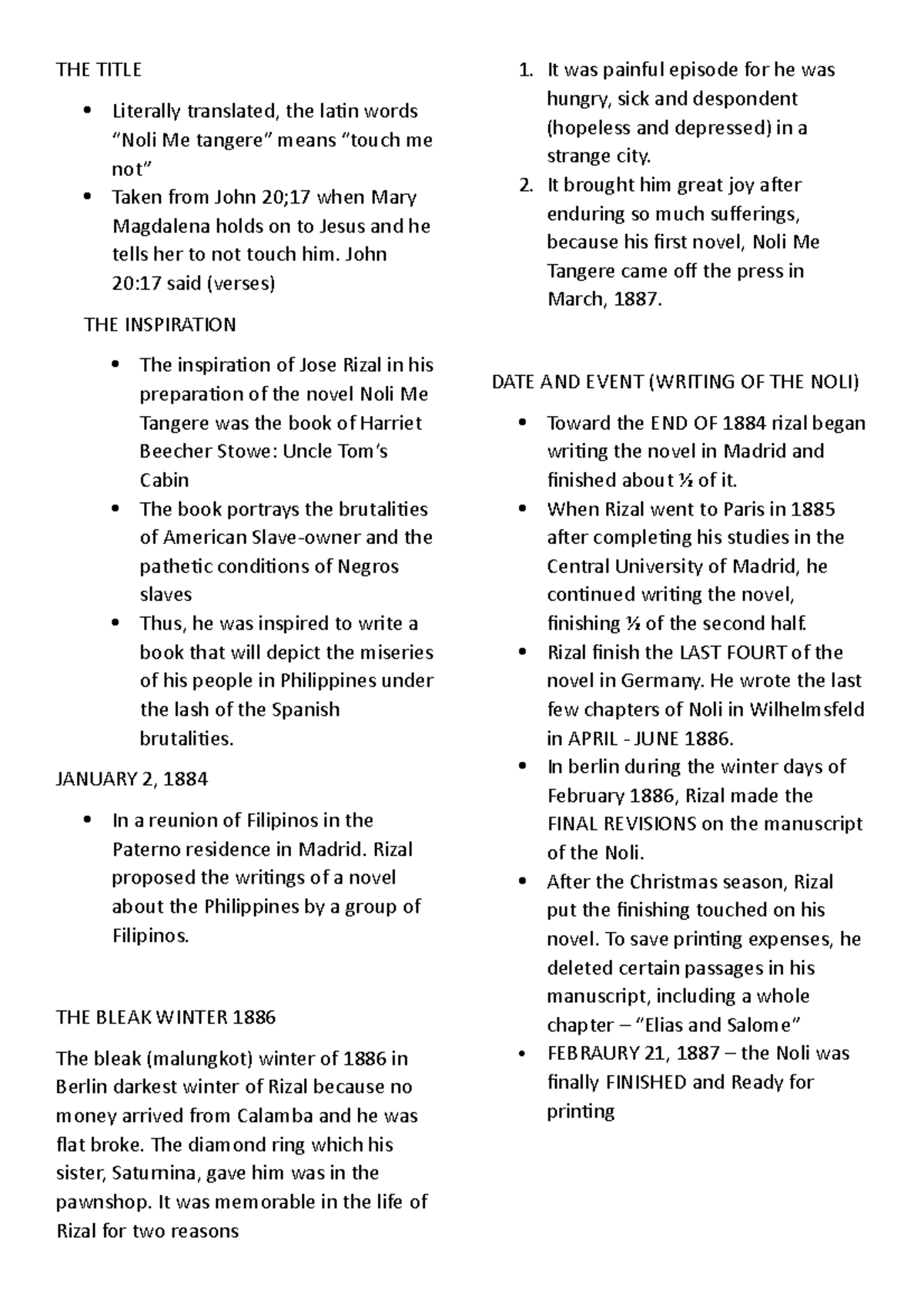 NOLI - noli - THE TITLE Literally translated, the latin words “Noli Me ...