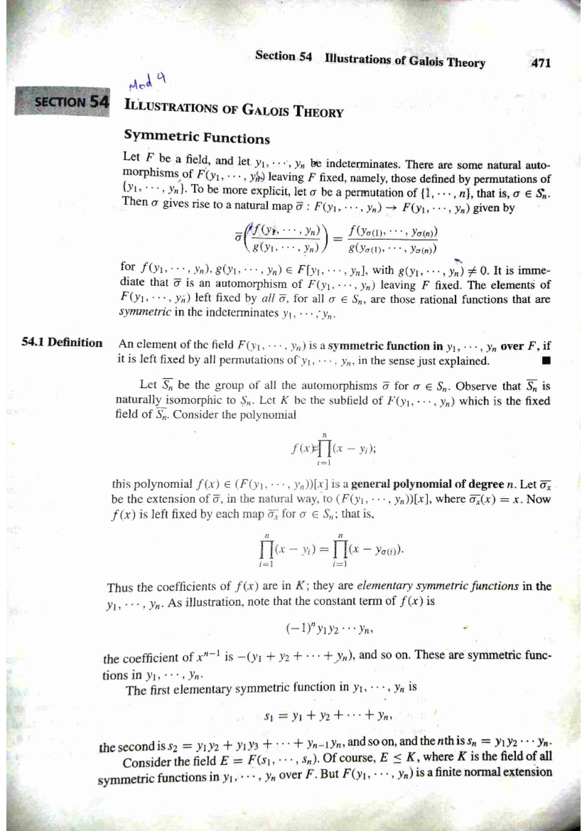 Sec 54 - Abstract algebra section 54 on test - M.Sc.Mathematics - Studocu