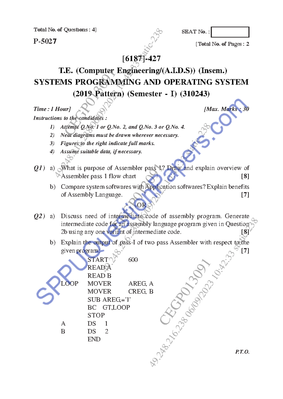 Be computer-engineering semester-5 2023 october - Studocu