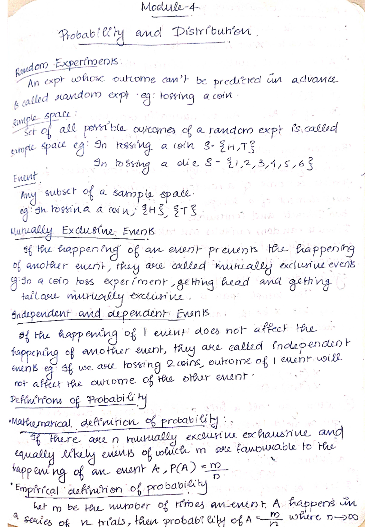 MAI module 4 - based on probability and distribution - Artificil ...