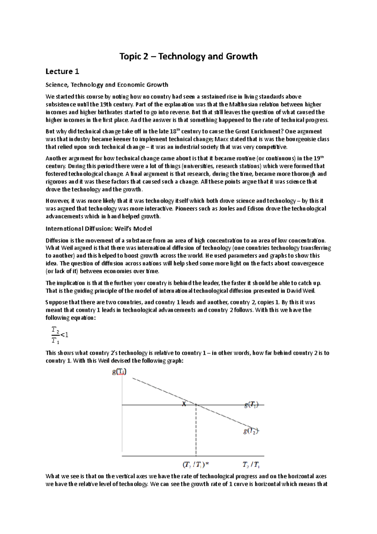 Topic 2 Technology and Growth - Topic 2 – Technology and Growth Lecture ...