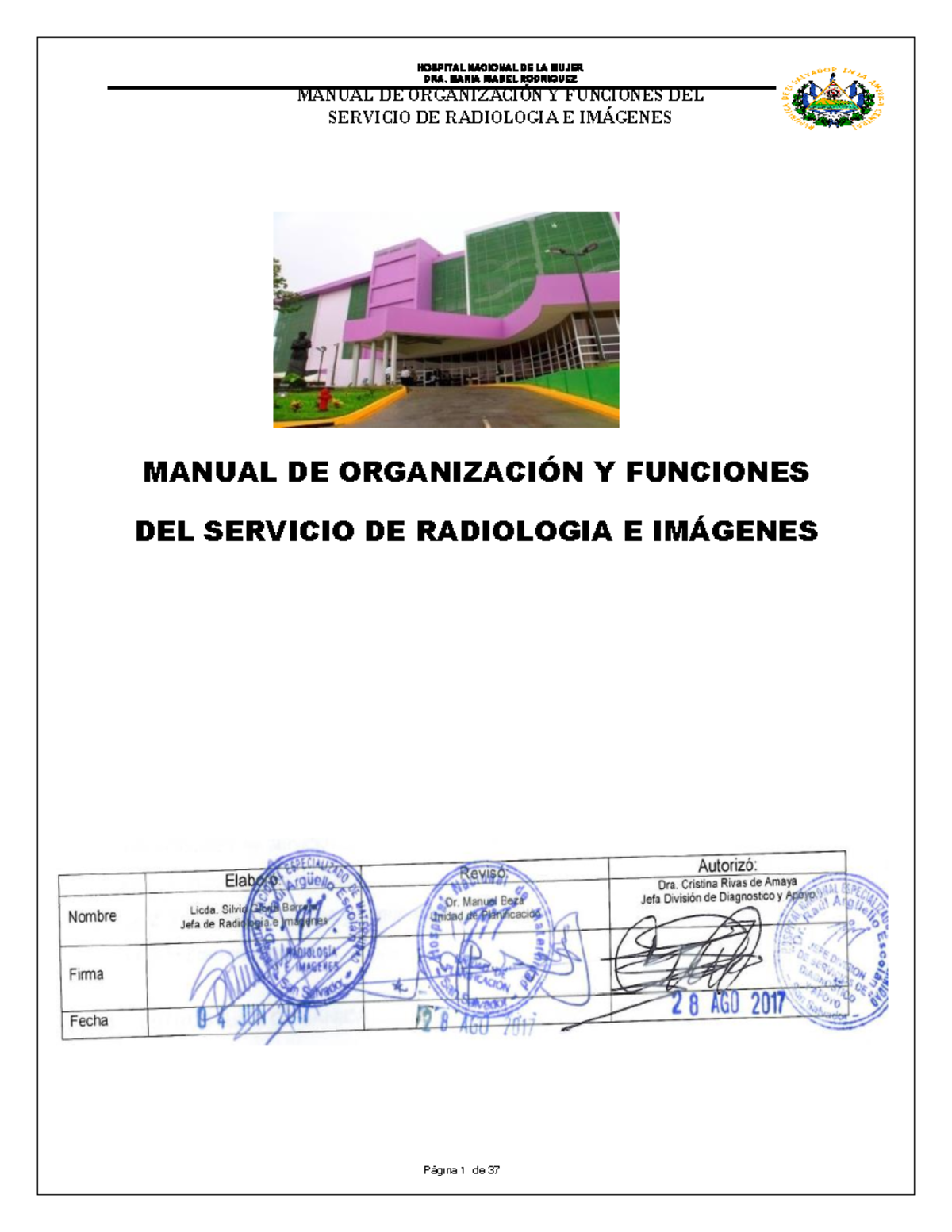 Radiologia Manual DE Organizacion Y Funciones - Warning: TT: undefined function: 32 MANUAL DE ...