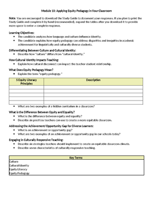 D096 d169 m12 study guide - Module 12: Collaborating with Families and the Community Note: You ...