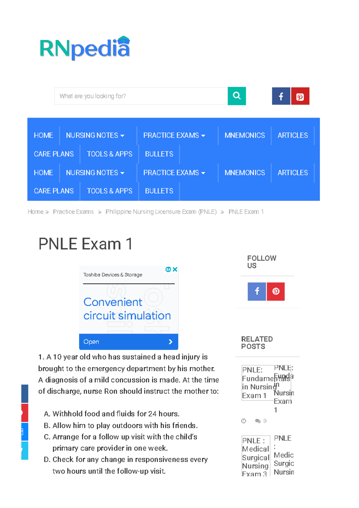 Www - RN hsduw - Home Practice Exams Philippine Nursing Licensure Exam ...