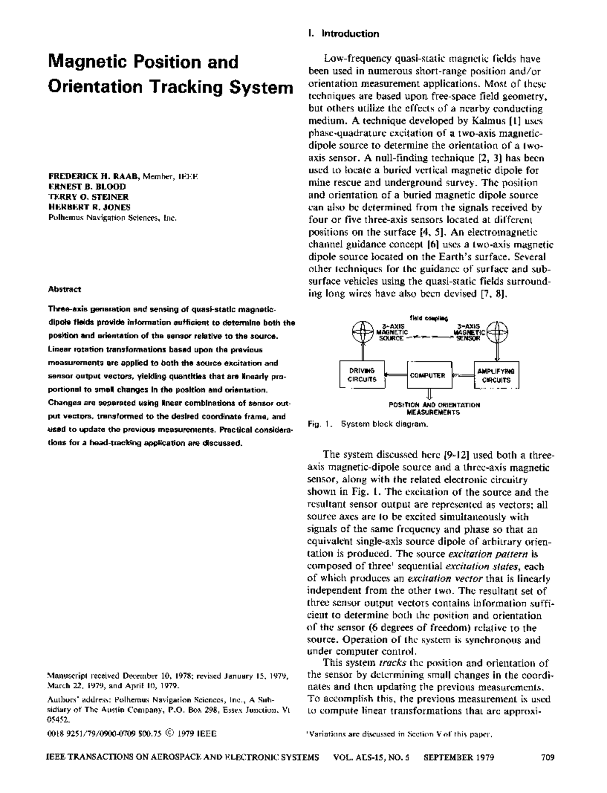 Magnetic Position and - 1. Introduction Magnetic Position and ...