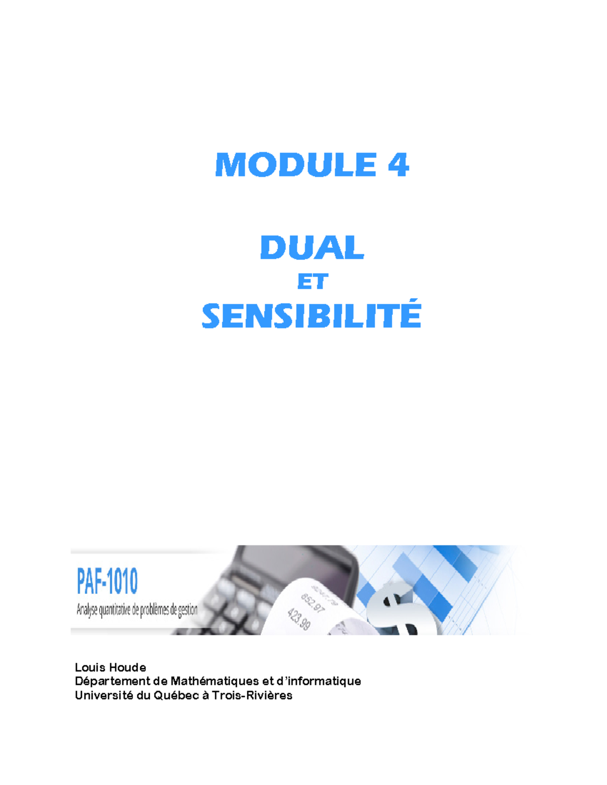 M4 - Notes de cours 4 - - Studocu