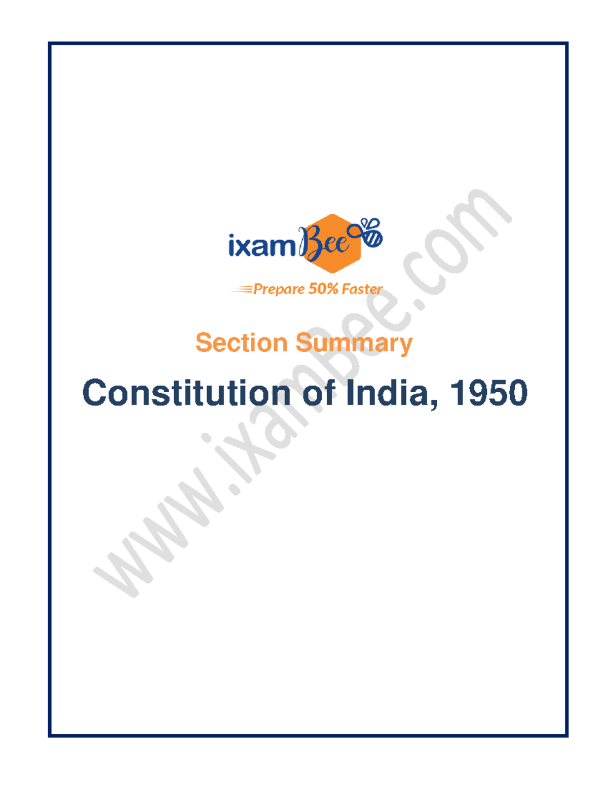 Constitution of India Part 2 – Section Summary - Section Summary ...