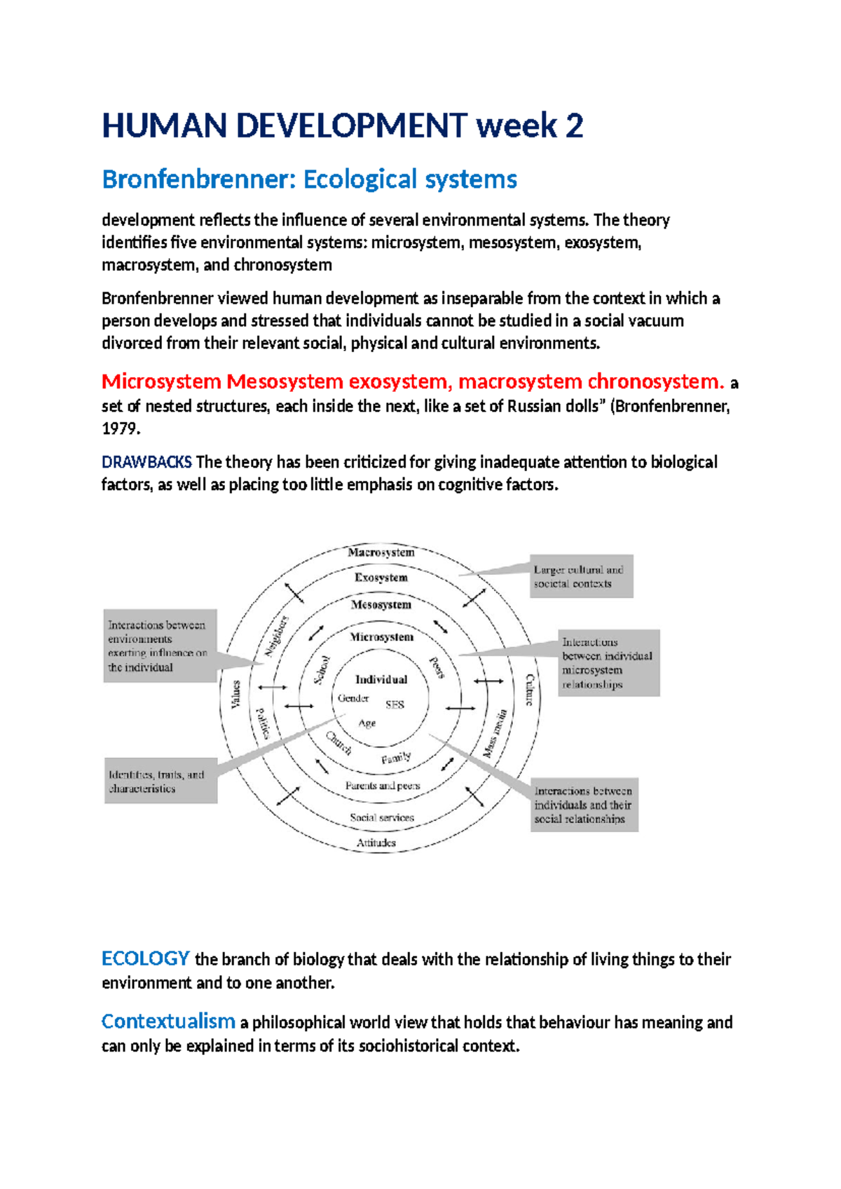 Human Development Module 1 WEEK 2 - HUMAN DEVELOPMENT week 2 ...
