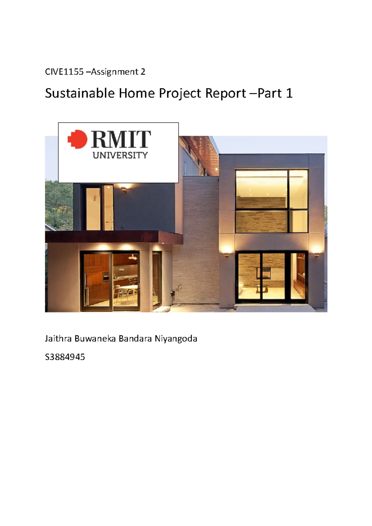 Homedesign - Design of home structure. - CIVE1155 –Assignment 2 ...
