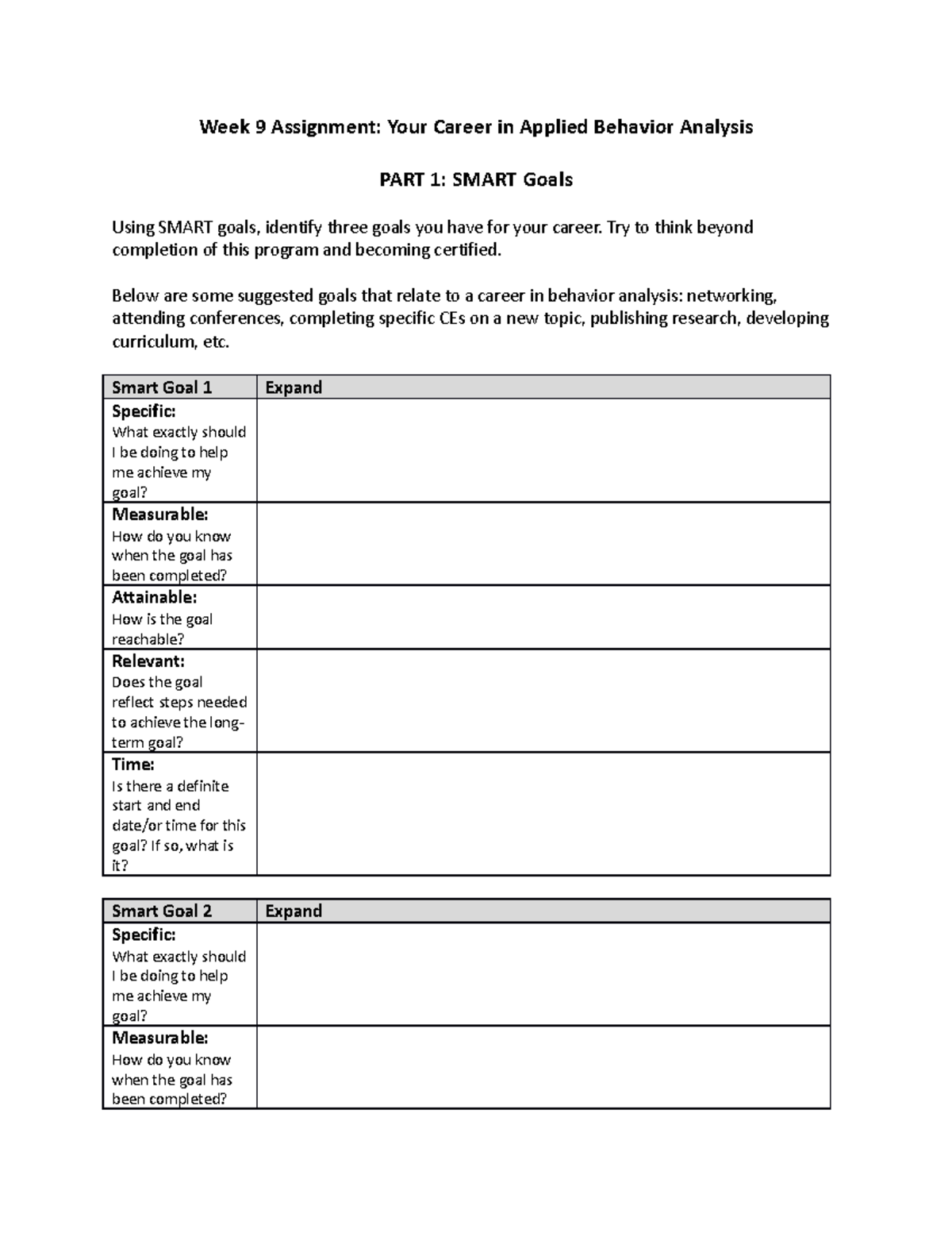 Your career in aba template - Week 9 Assignment: Your Career in Applied ...