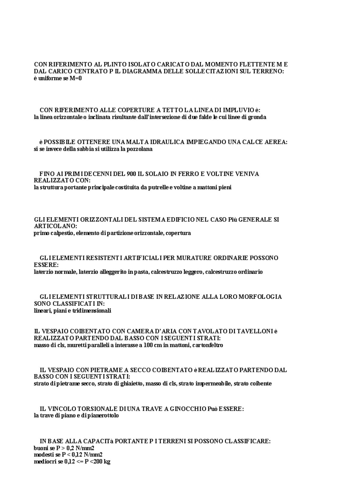 Paniere Architettura Tecnica 2022 - CON RIFERIMENTO AL PLINTO ISOLATO ...
