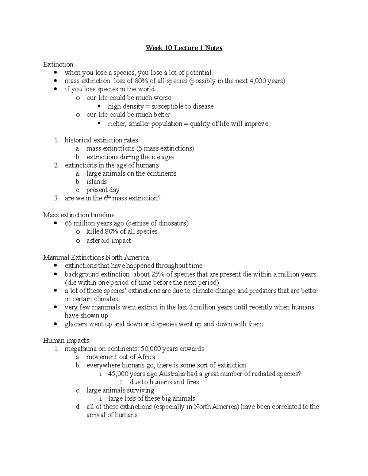 Week 10 Lecture 1 Notes - Dr. Kronforst - Week 10 Lecture 1 Notes ...