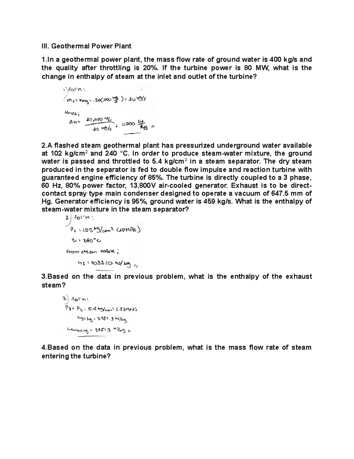 Assign 3 - Power Plant Design with Renewable Energy Problem Solving (1 ...